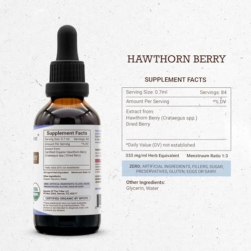 organic hawthorn tincture for vitality