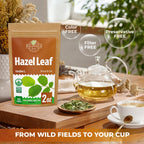 organic hazel leaf tea leaves