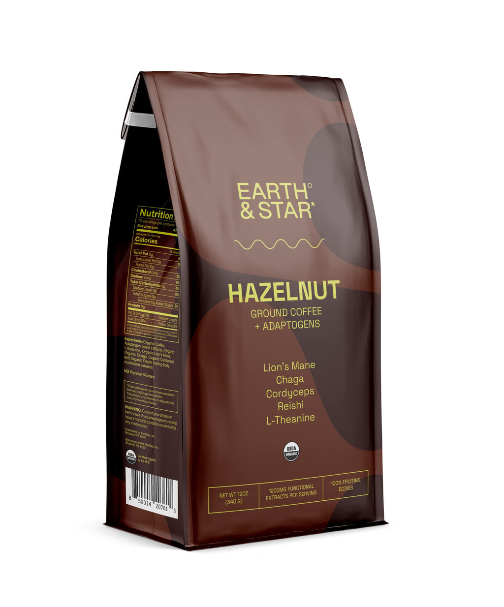 organic hazelnut mushroom coffee