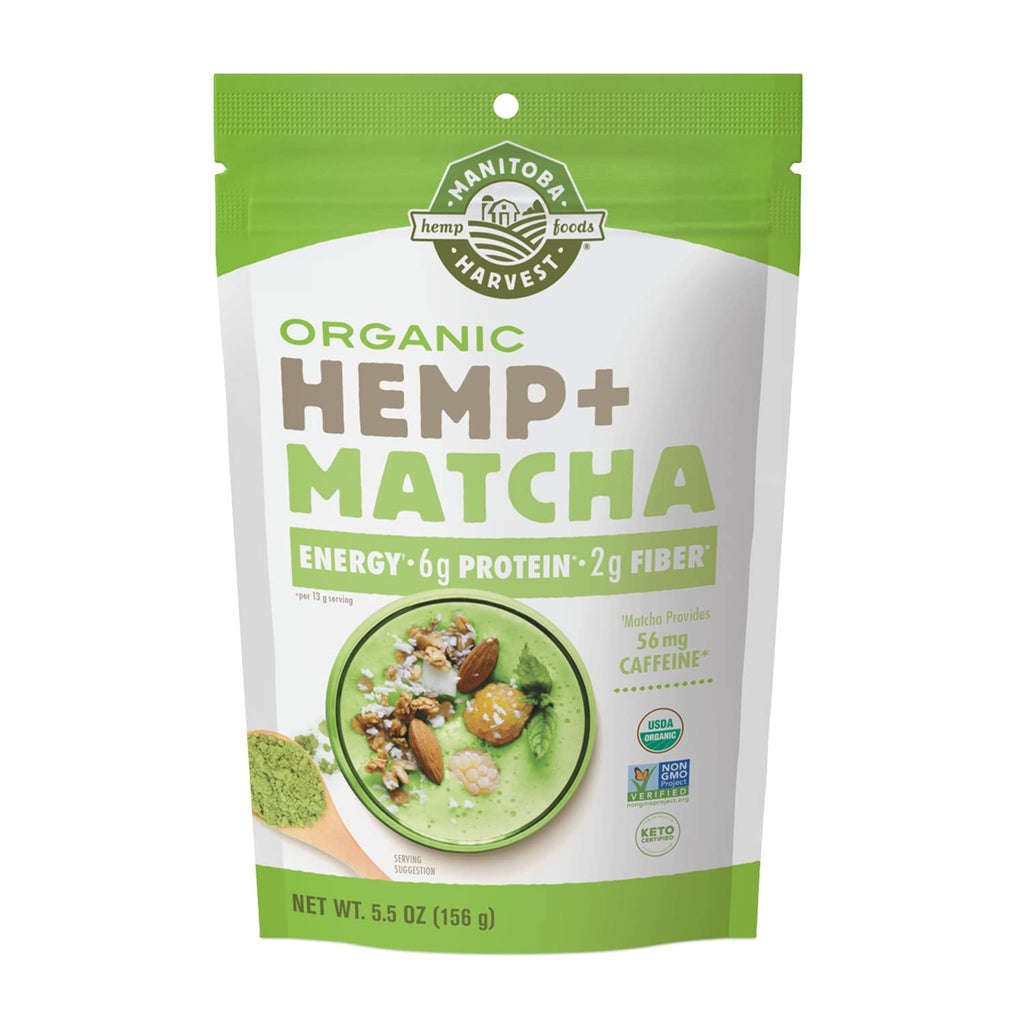 organic hemp and matcha powder