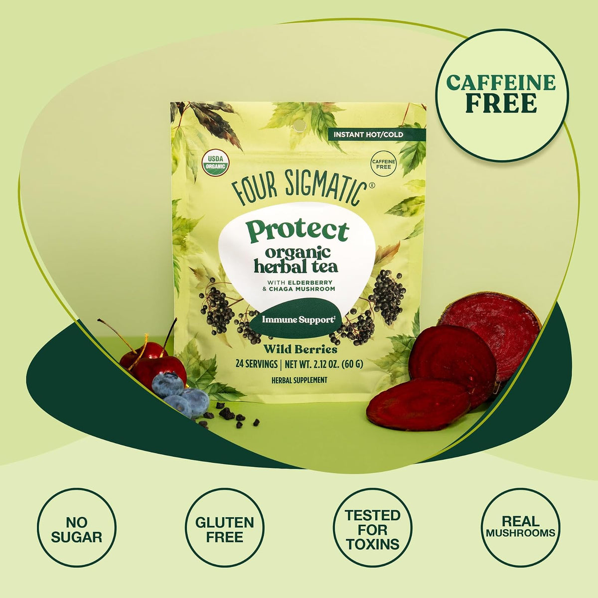 Organic herbal detox tea option