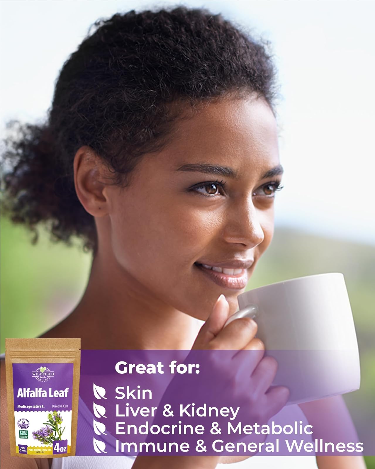 Organic herbal detox tea option