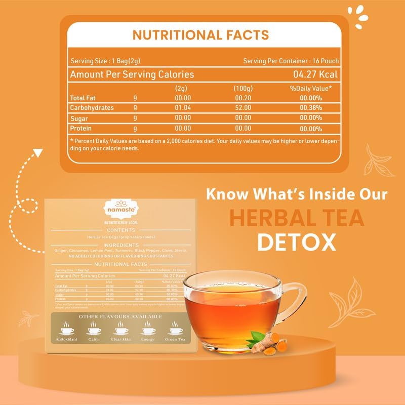 organic herbal green tea sachets