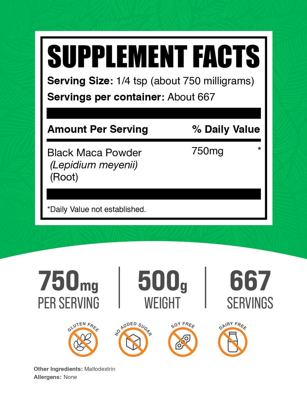 Organic herbal supplement for vitality