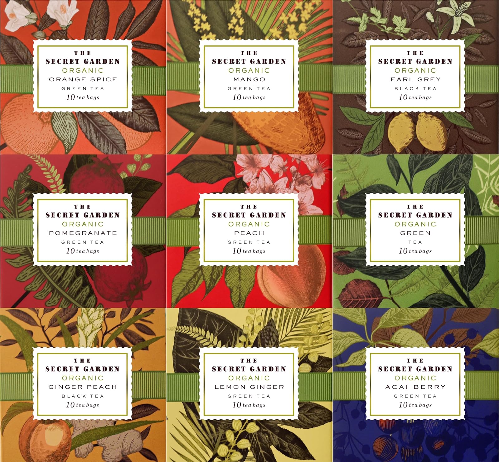 organic herbal tea bag sampler