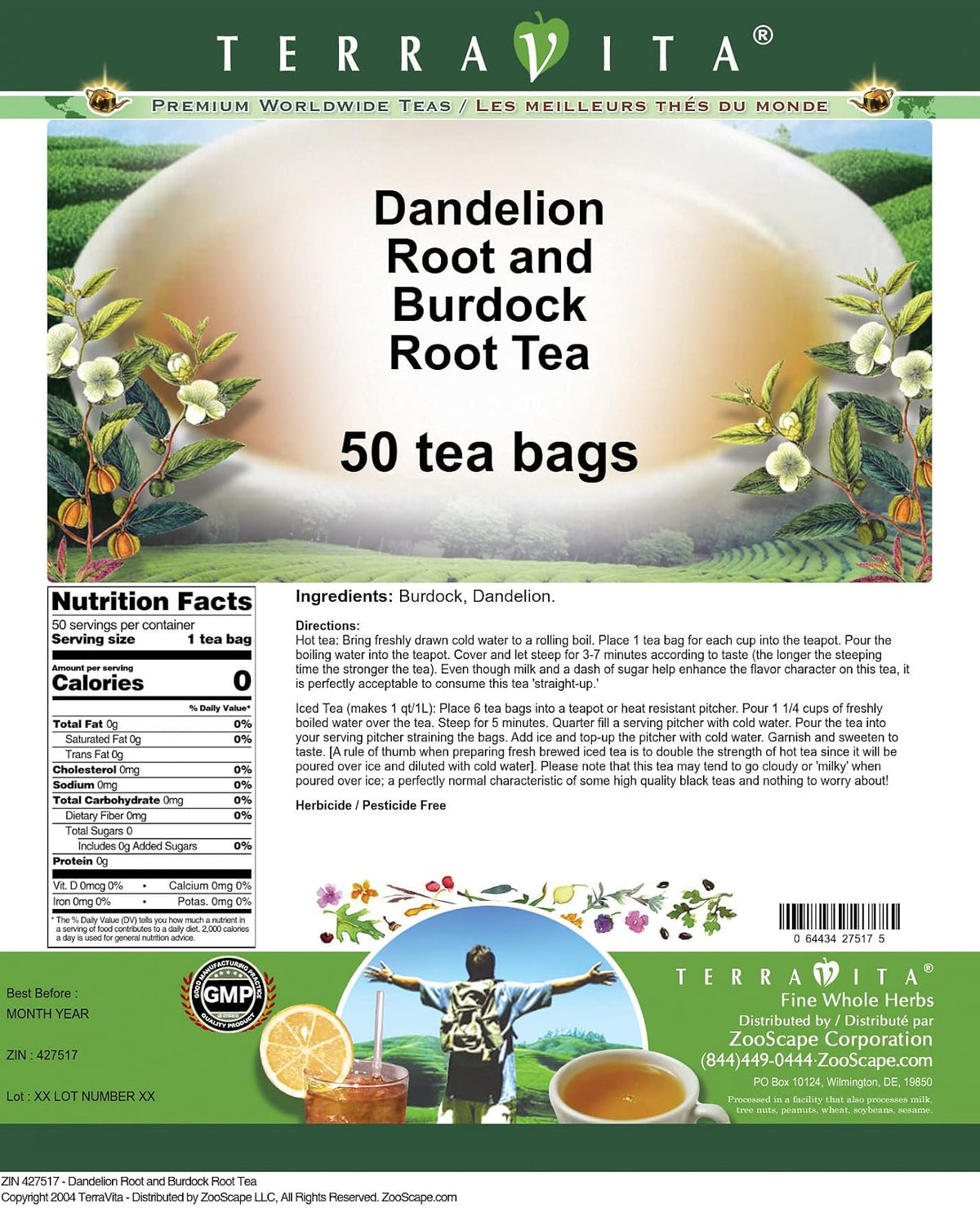Organic herbal tea blend