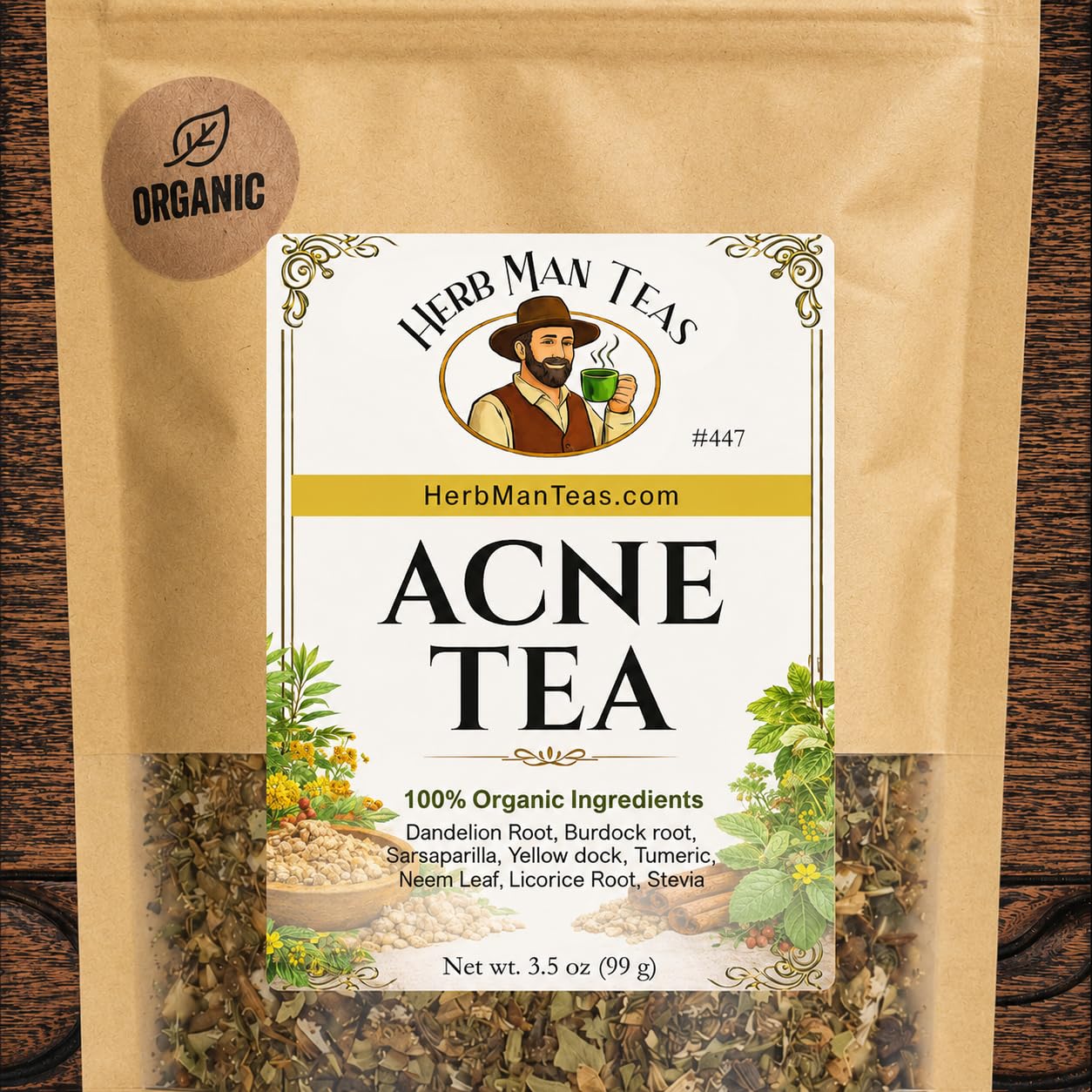 organic herbal tea for acne