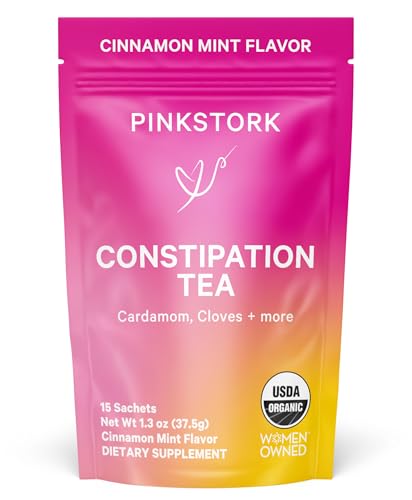 Organic herbal tea for constipation relief