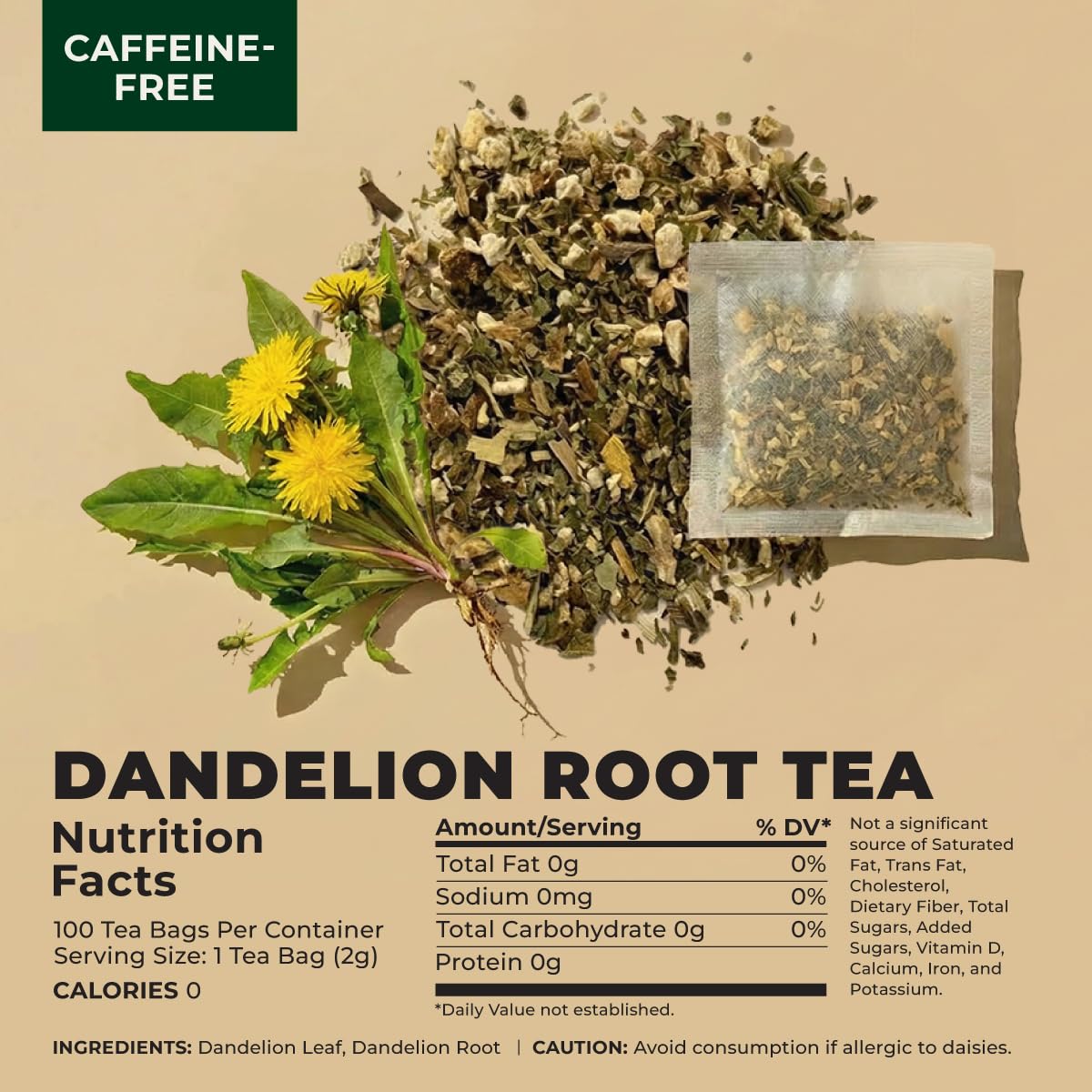 Organic herbal tea for detox