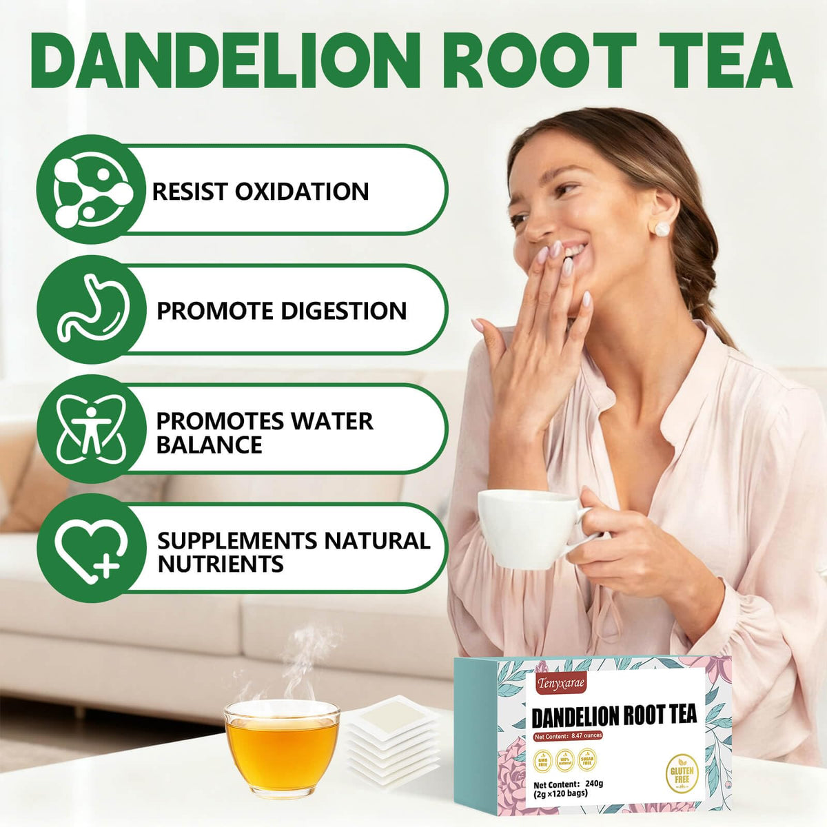 Organic herbal tea for digestion