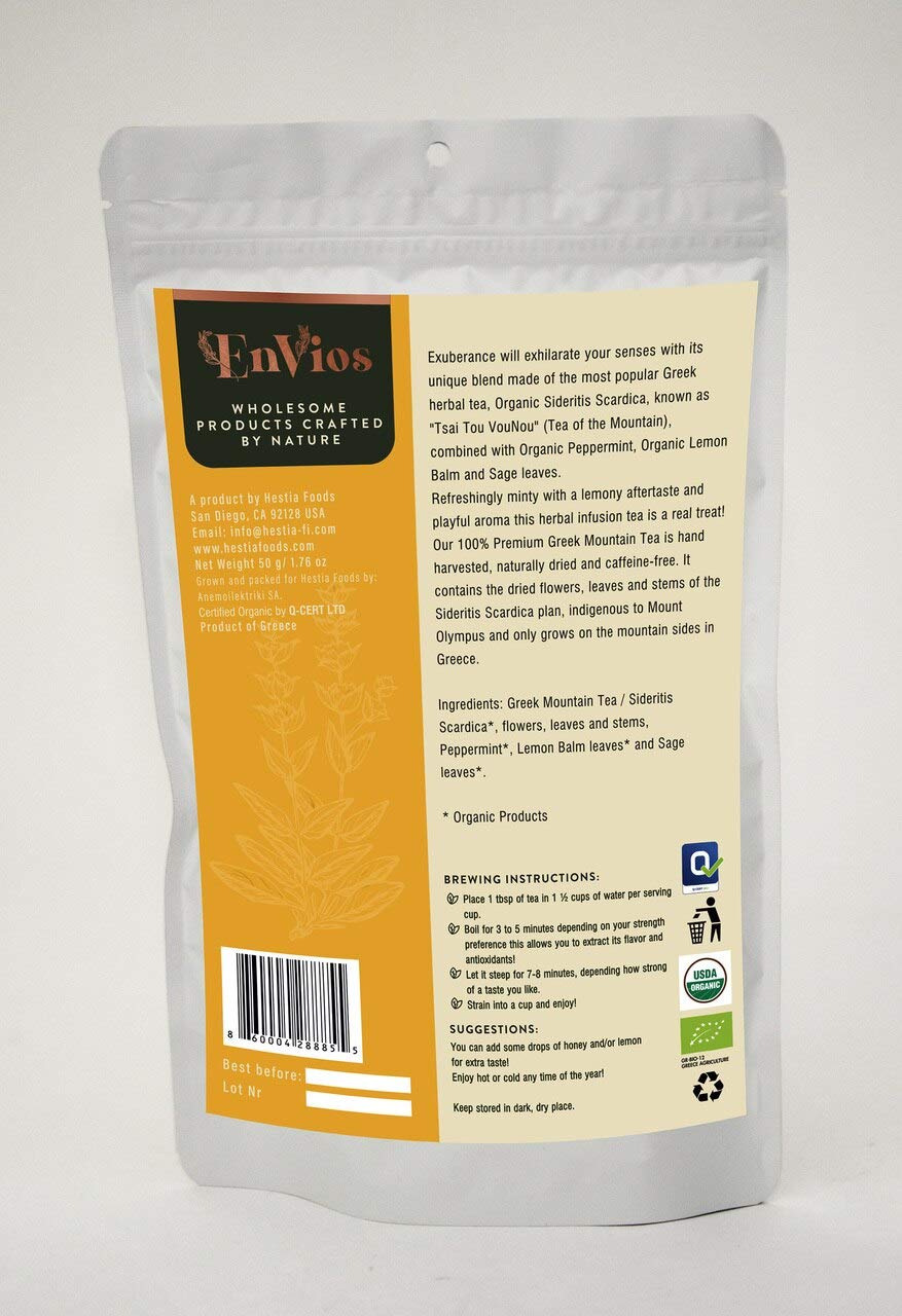 Organic herbal tea for relaxation