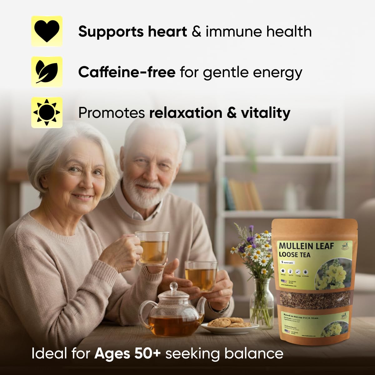 Organic herbal tea for soothing effects