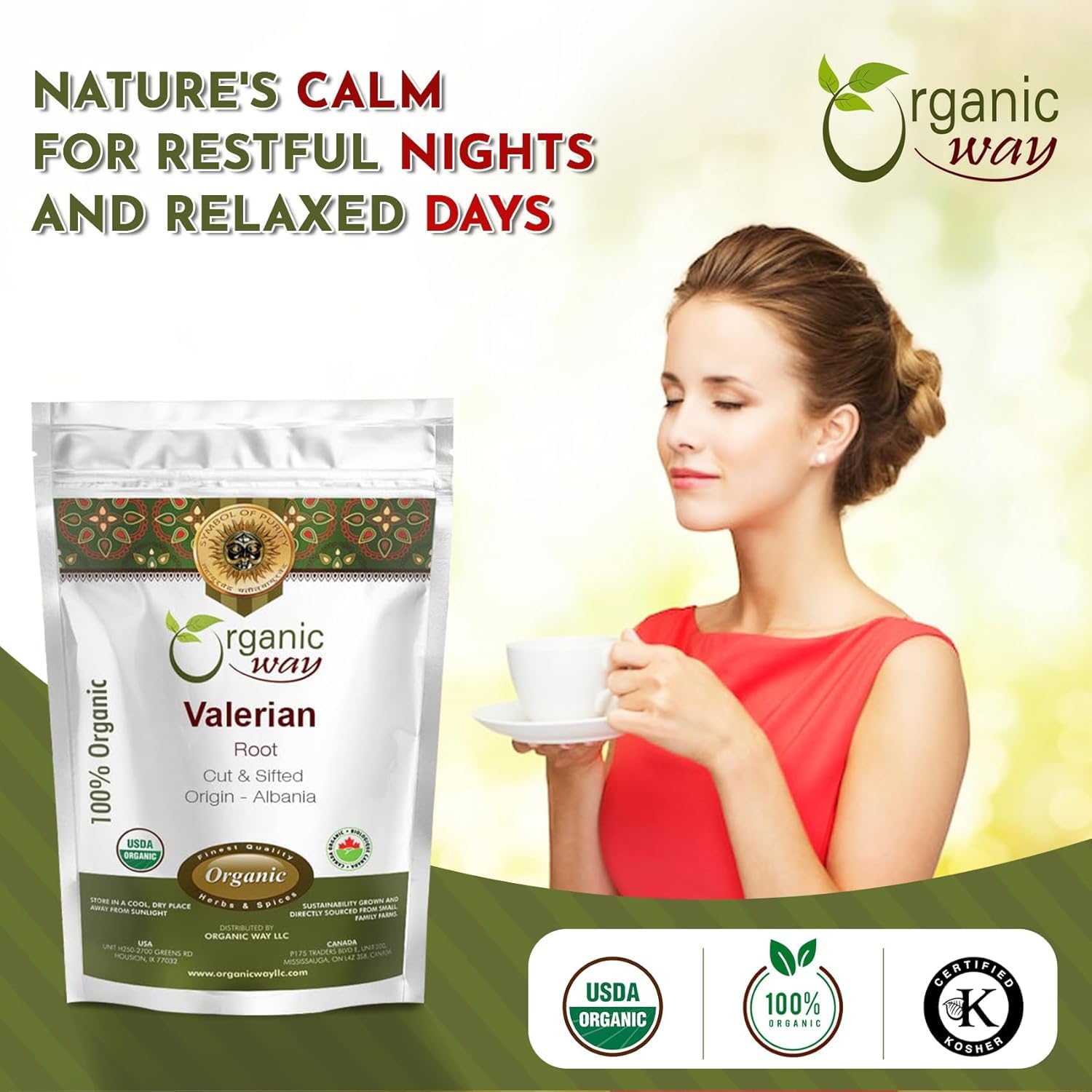 organic herbal tea for stress relief