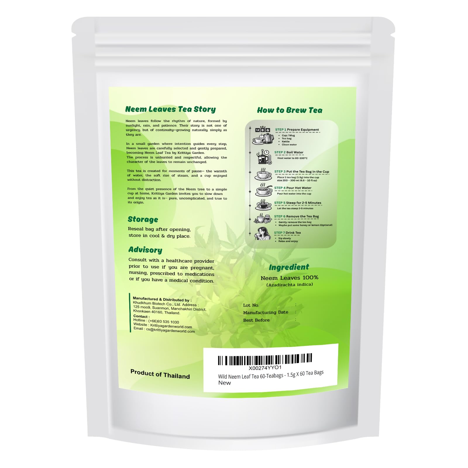 Organic herbal tea for wellness