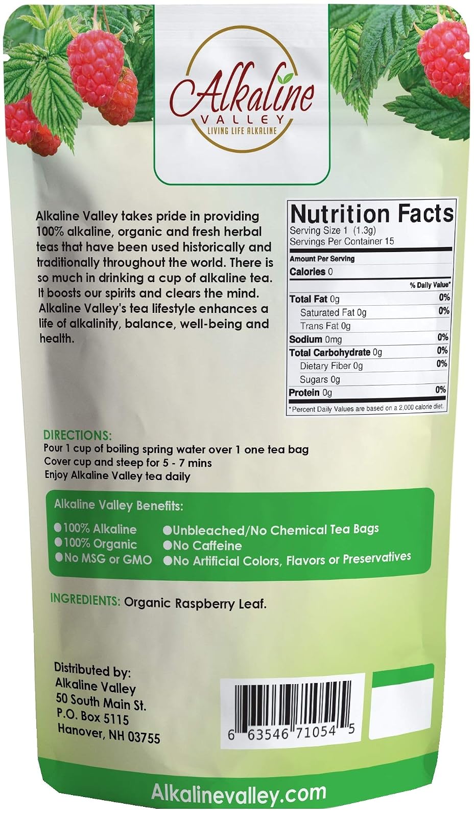 Organic herbal tea for women's health
