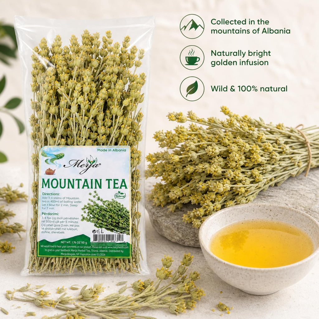 Organic herbal tea from Albania
