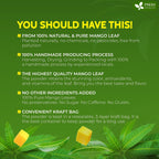 Organic herbal tea mango leaves
