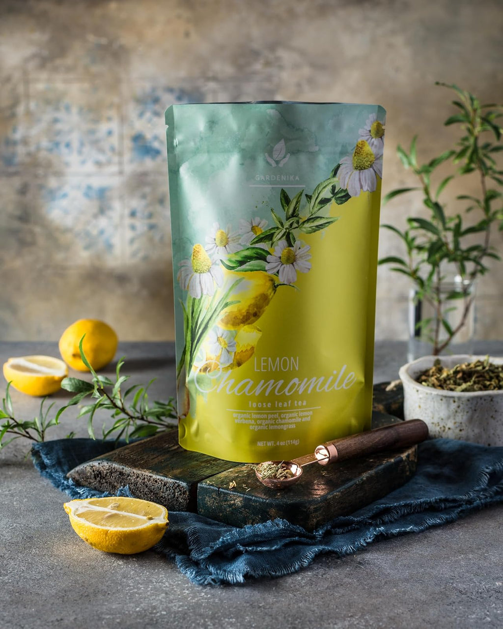 organic herbal tea with calming properties