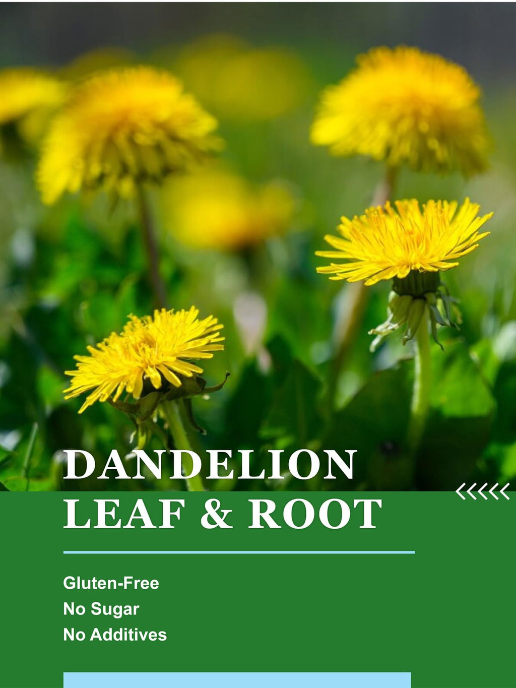 Organic herbal tea with dandelion