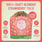 organic herbal tea with strawberry flavour