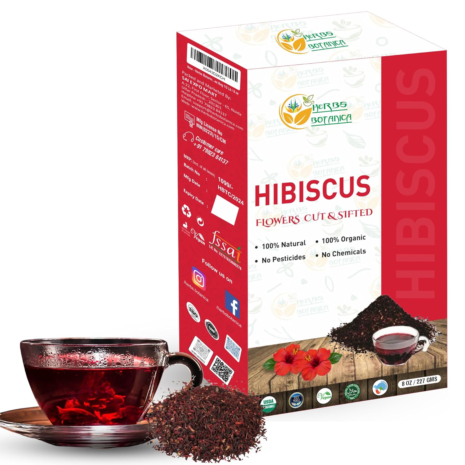 organic hibiscus flowers for herbal tea