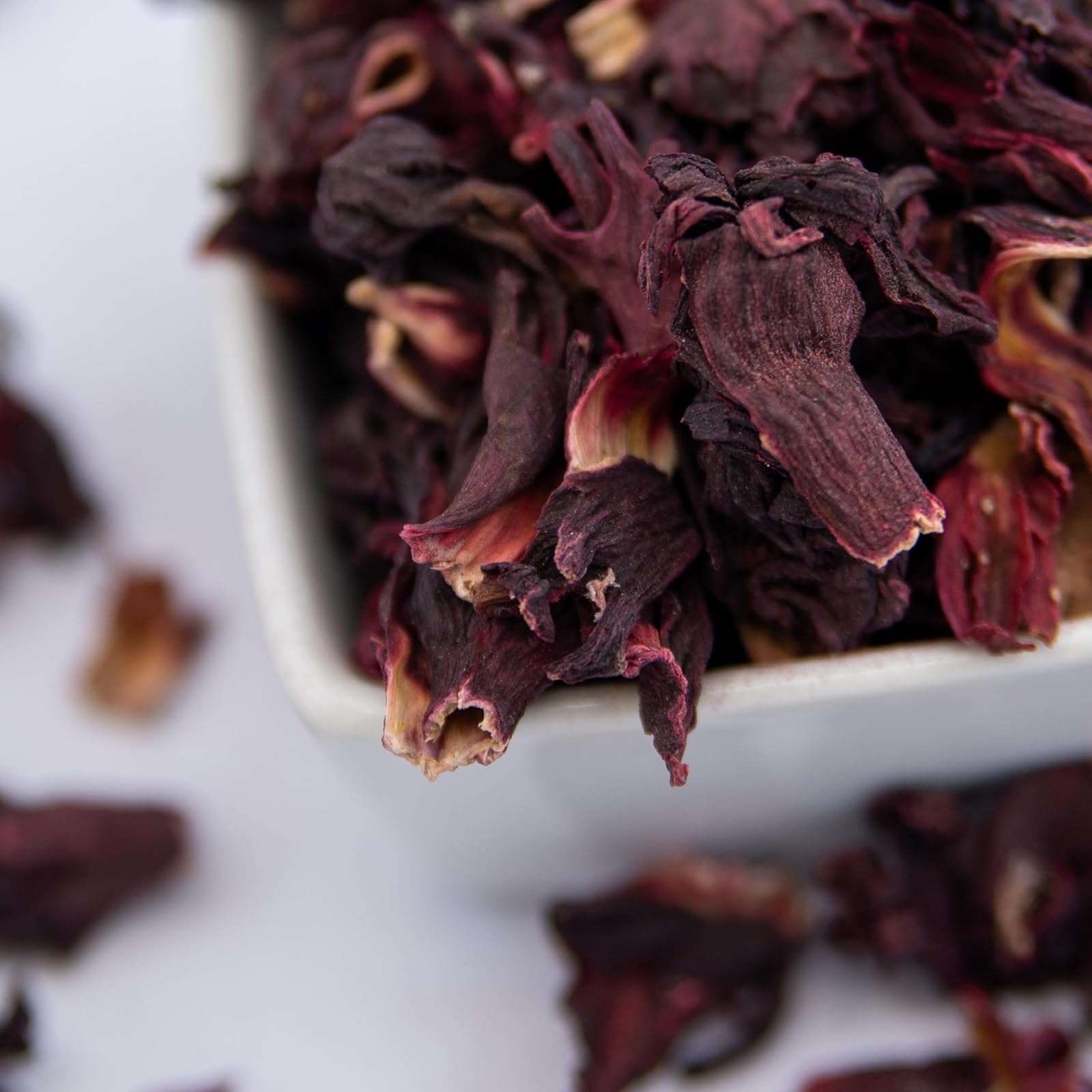 Organic hibiscus flowers for recipes
