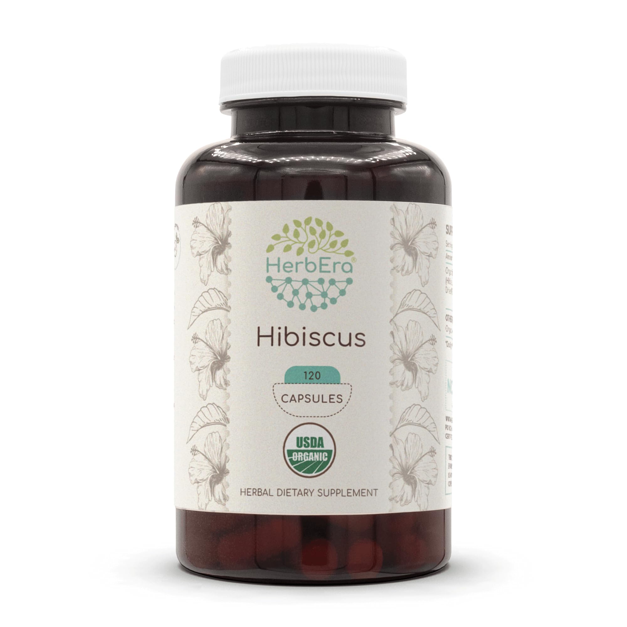 organic hibiscus herbal supplement capsules