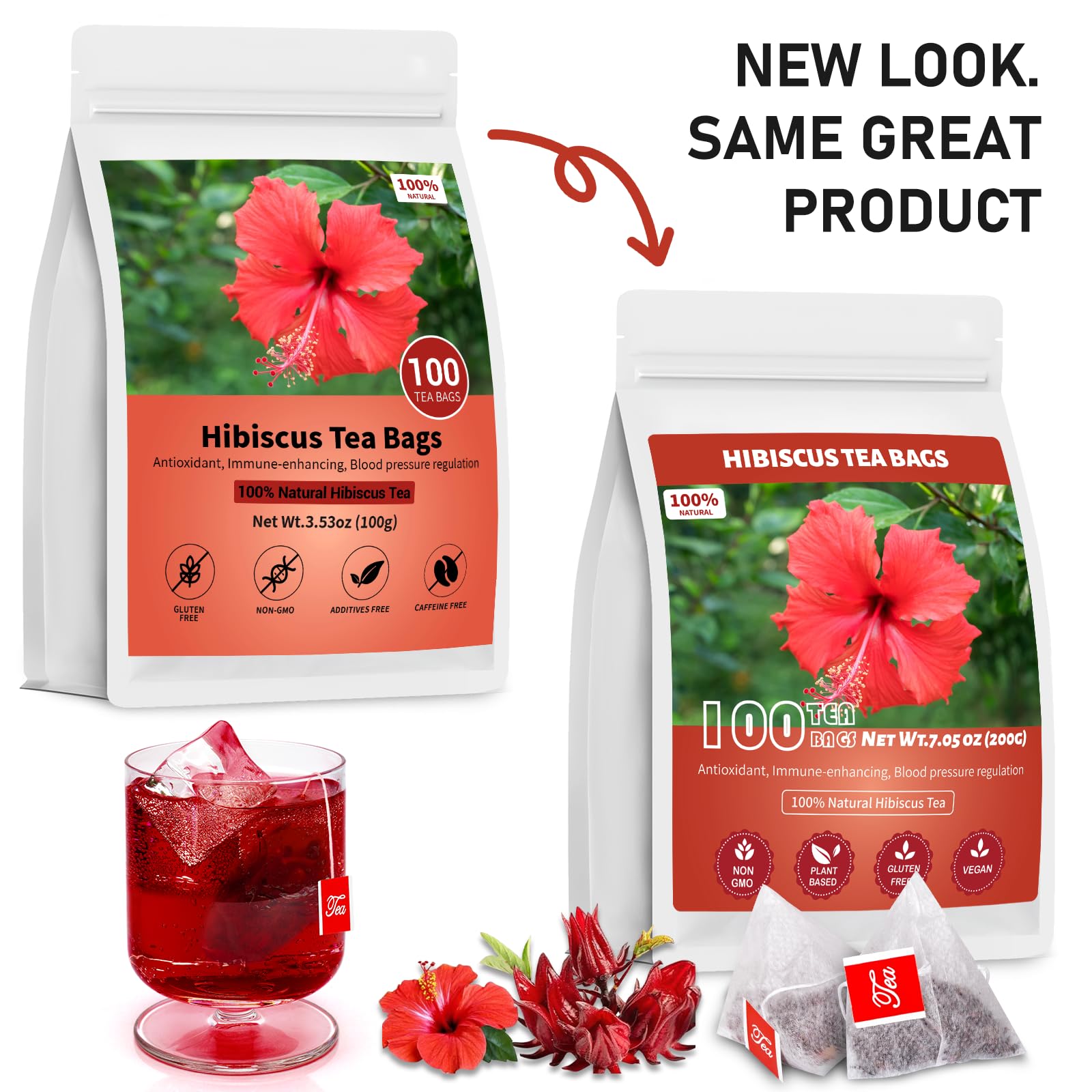 Organic hibiscus tea for daily enjoyment