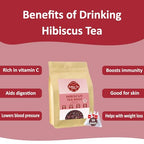 Organic hibiscus tea for hydration