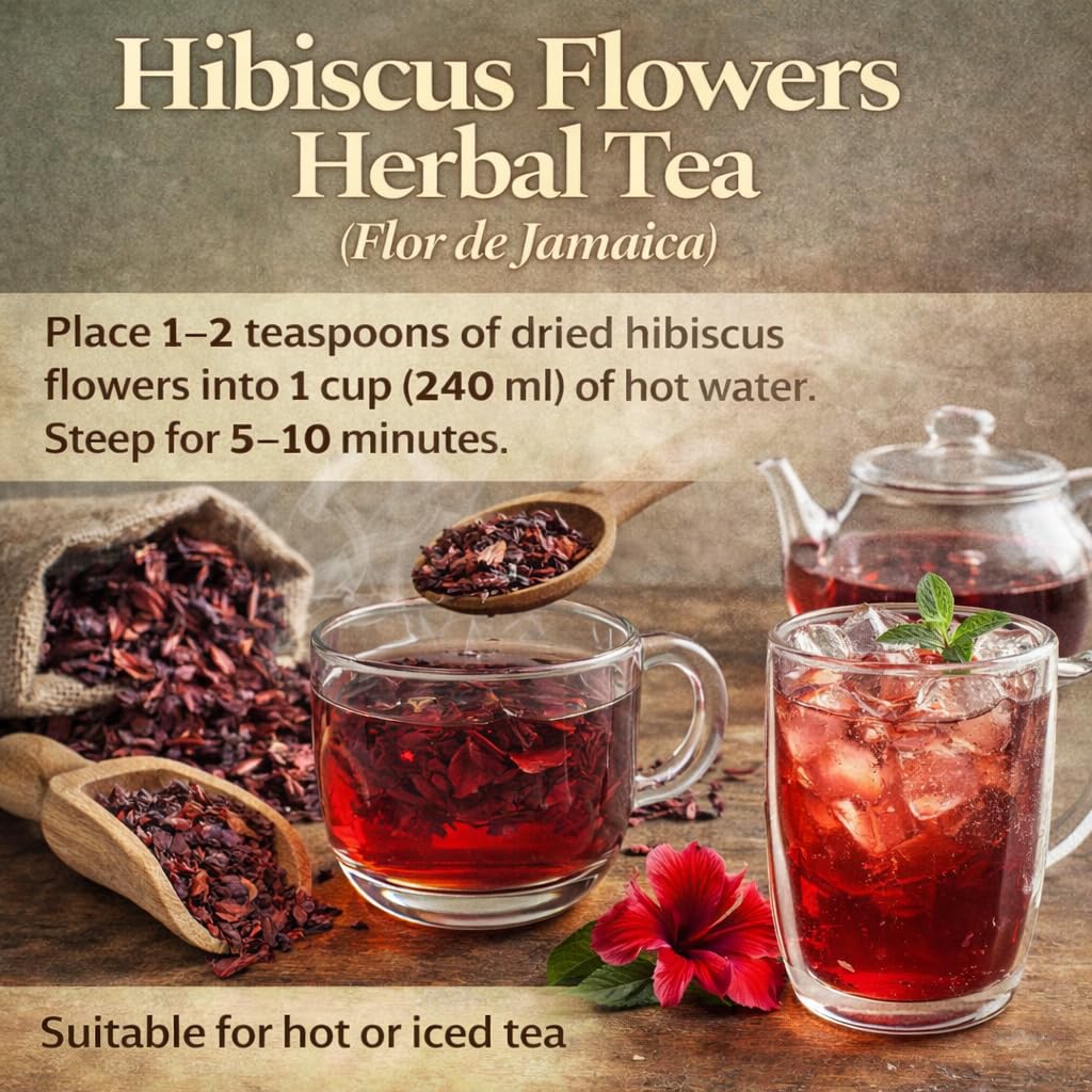 Organic hibiscus tea for wellness