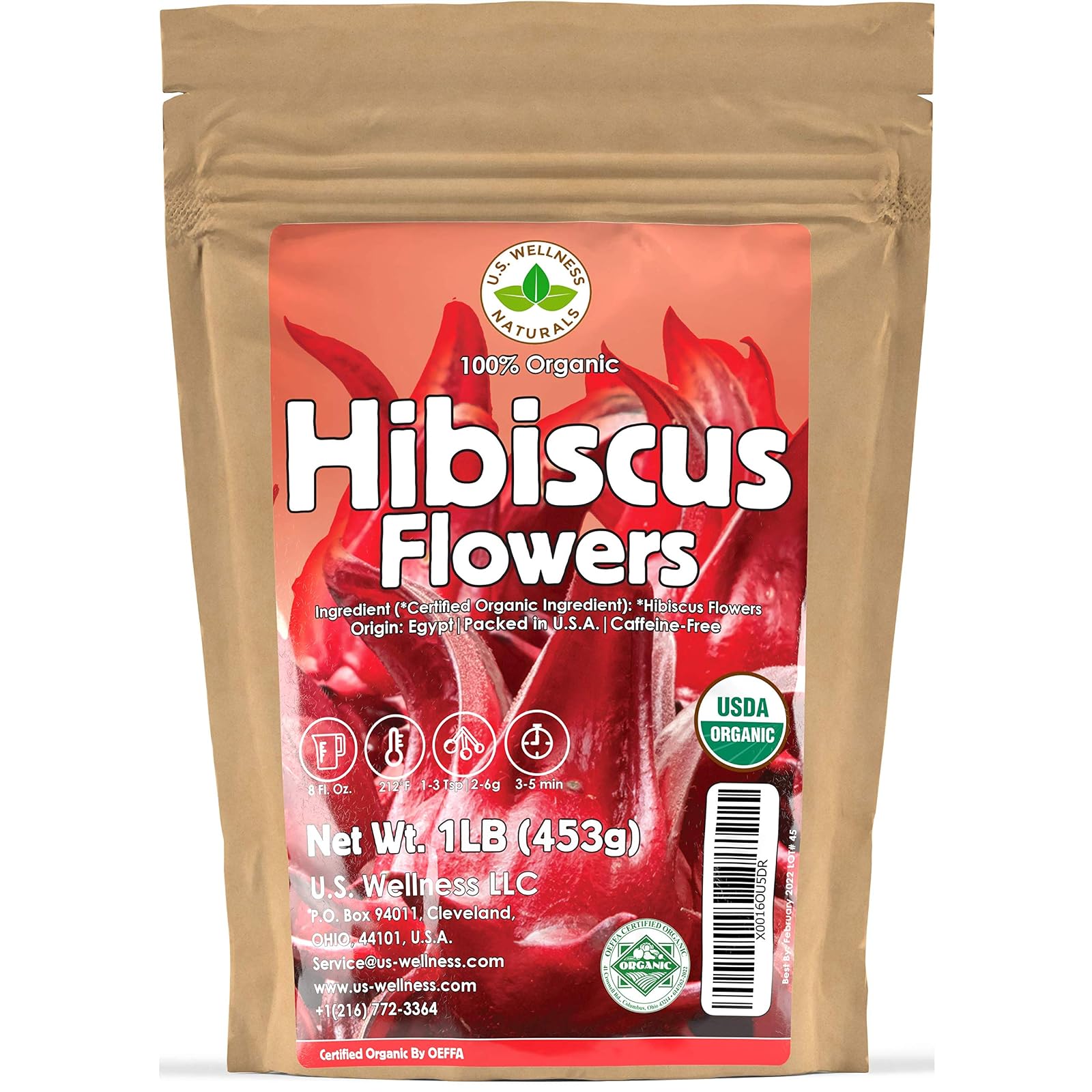 organic hibiscus tea whole petals