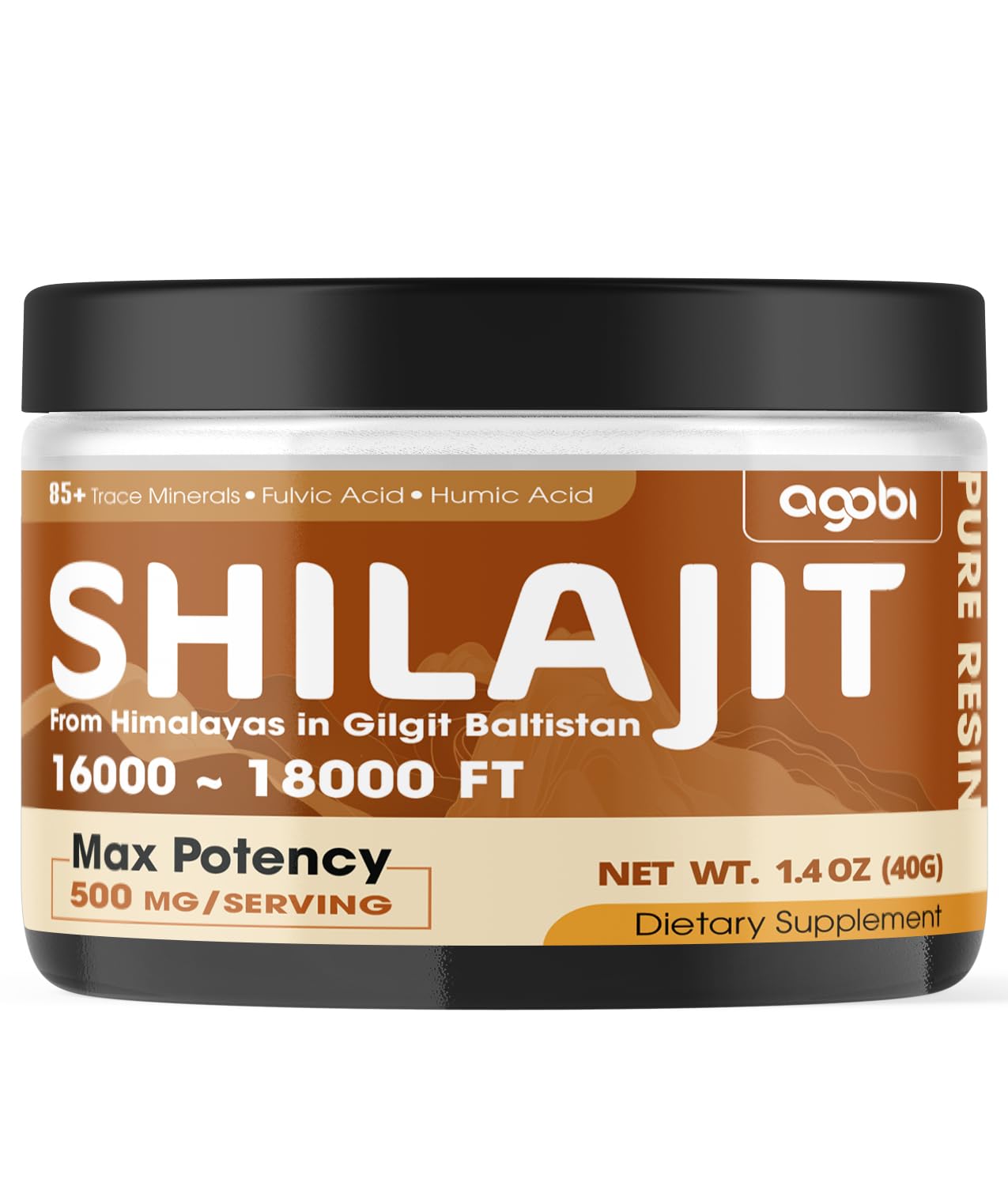 organic Himalayan shilajit resin supplement