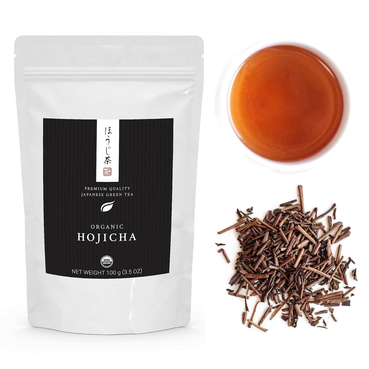 organic hojicha loose leaf tea