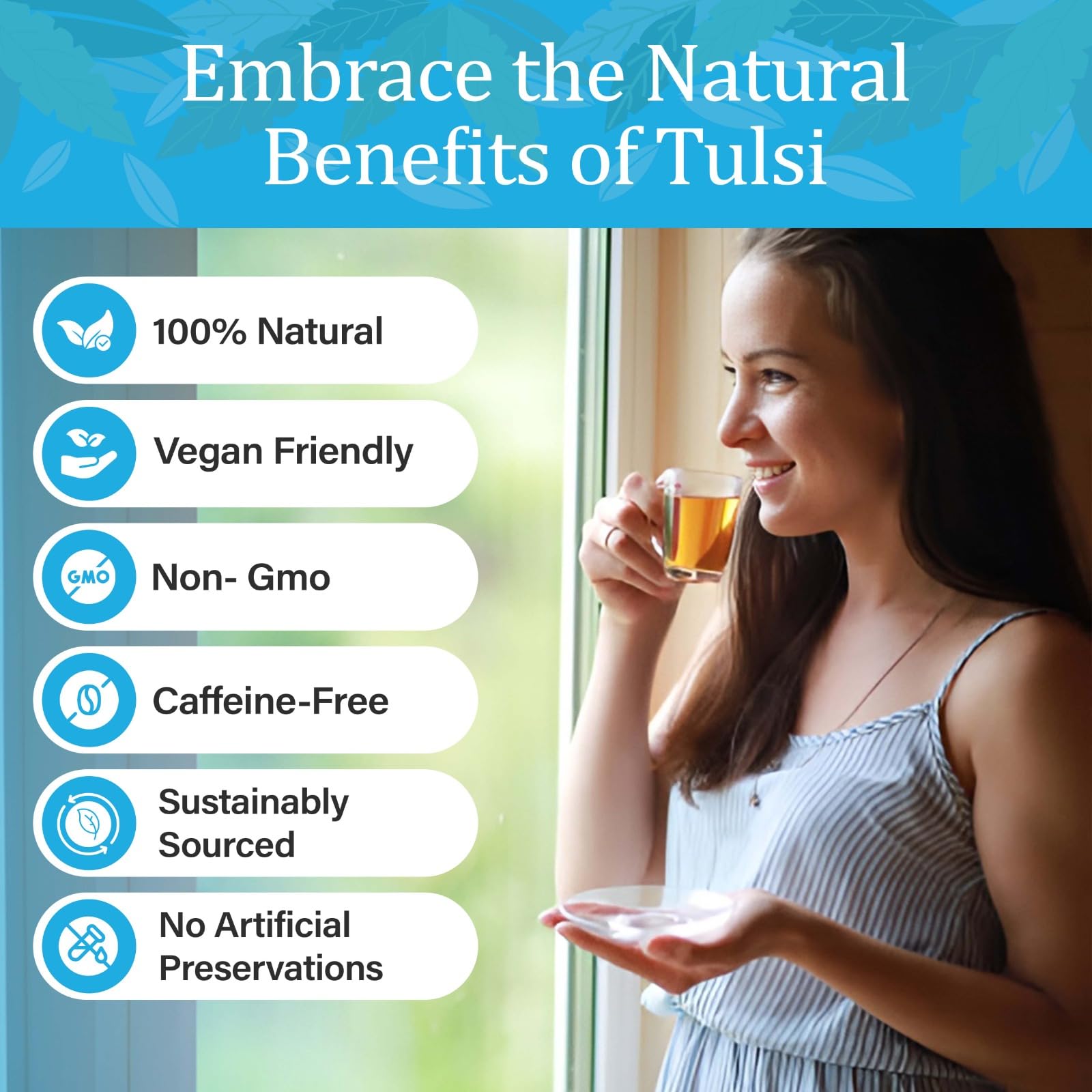 organic holy basil tea for relaxation