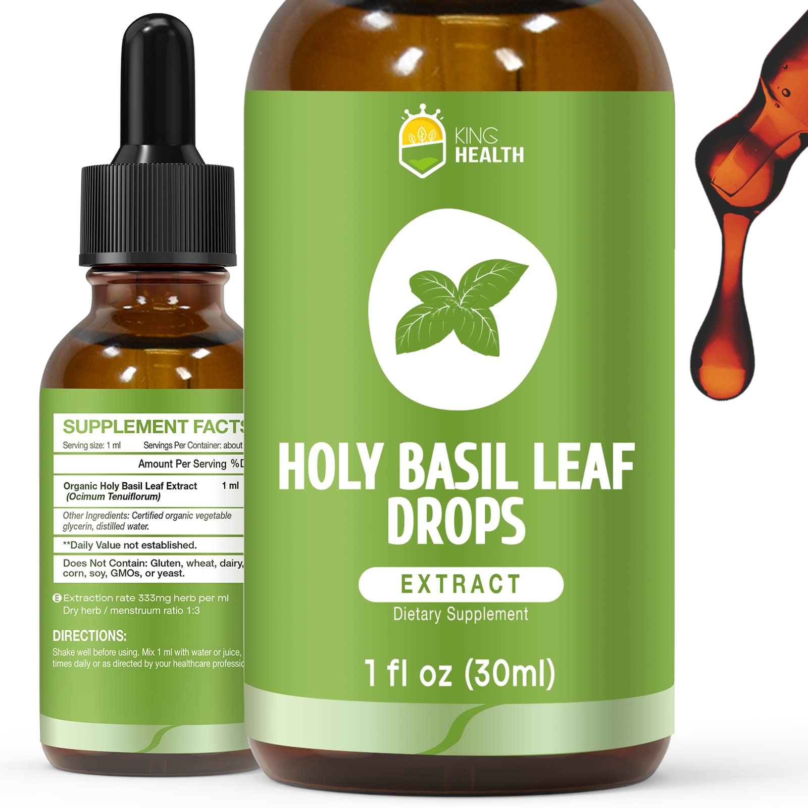 organic holy basil tincture for stress relief