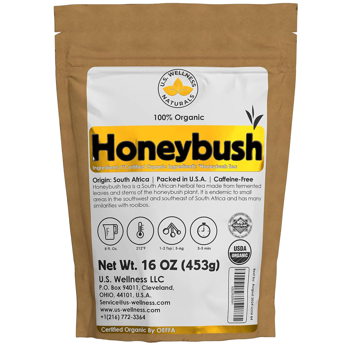 organic honeybush herbal tea loose leaf