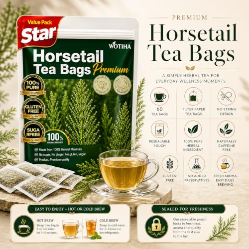 organic horsetail herbal tea bags