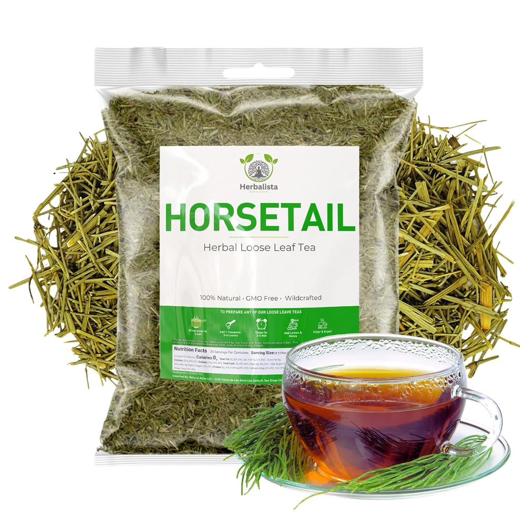 Organic horsetail herbal tea blend