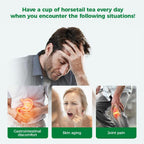 Organic horsetail tea for hair health