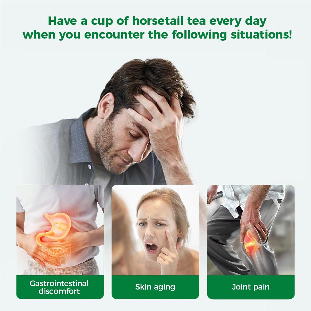 Organic horsetail tea for hair health