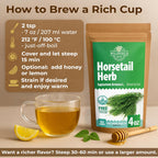 Organic horsetail tea for relaxation