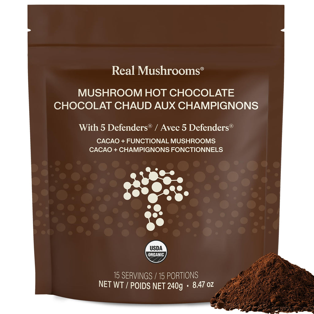 organic hot chocolate mix with mushrooms