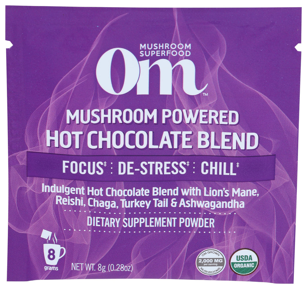 organic hot chocolate with mushrooms