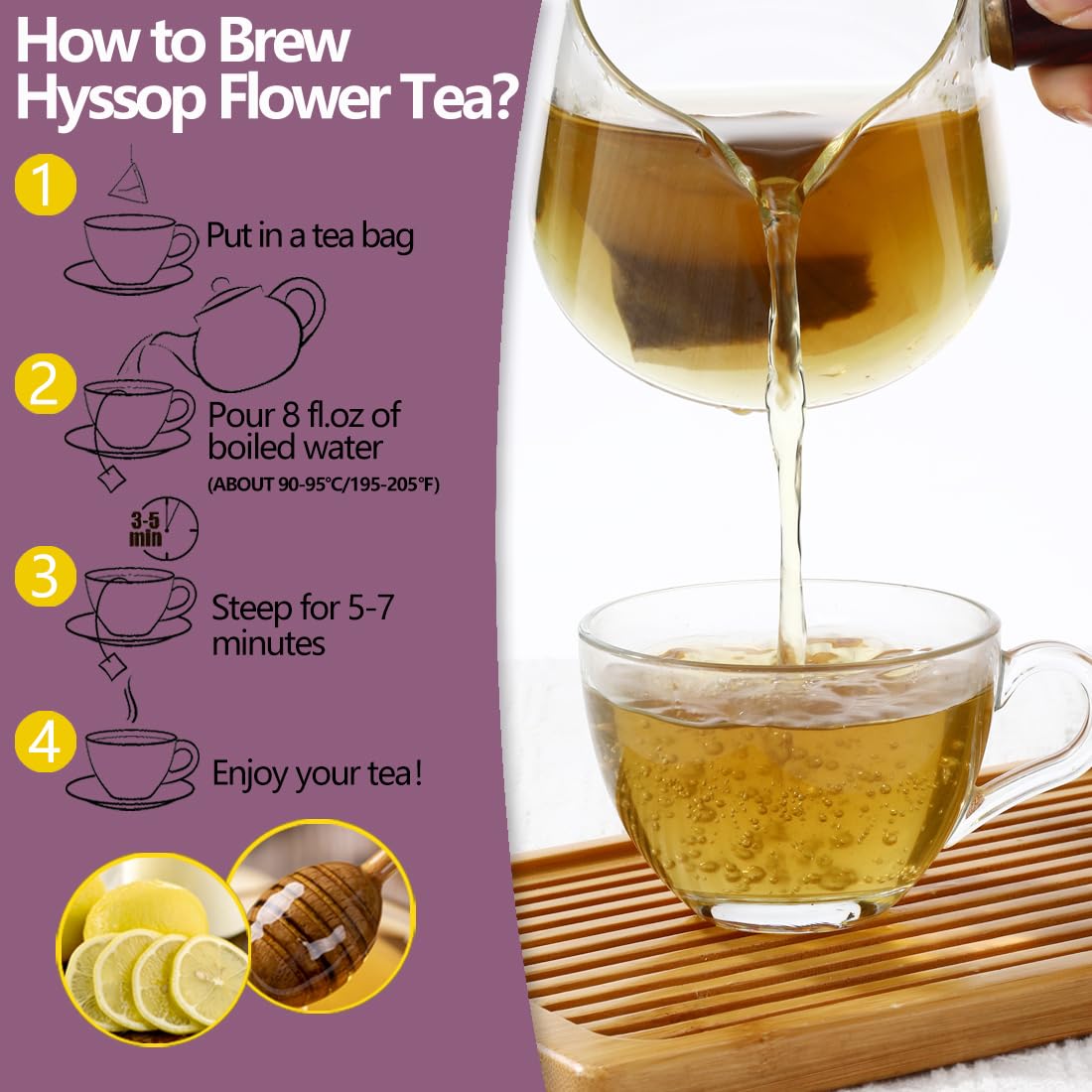 organic hyssop flower tea