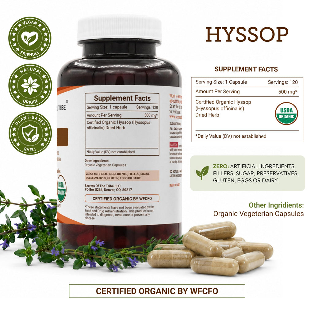 Organic hyssop for everyday health