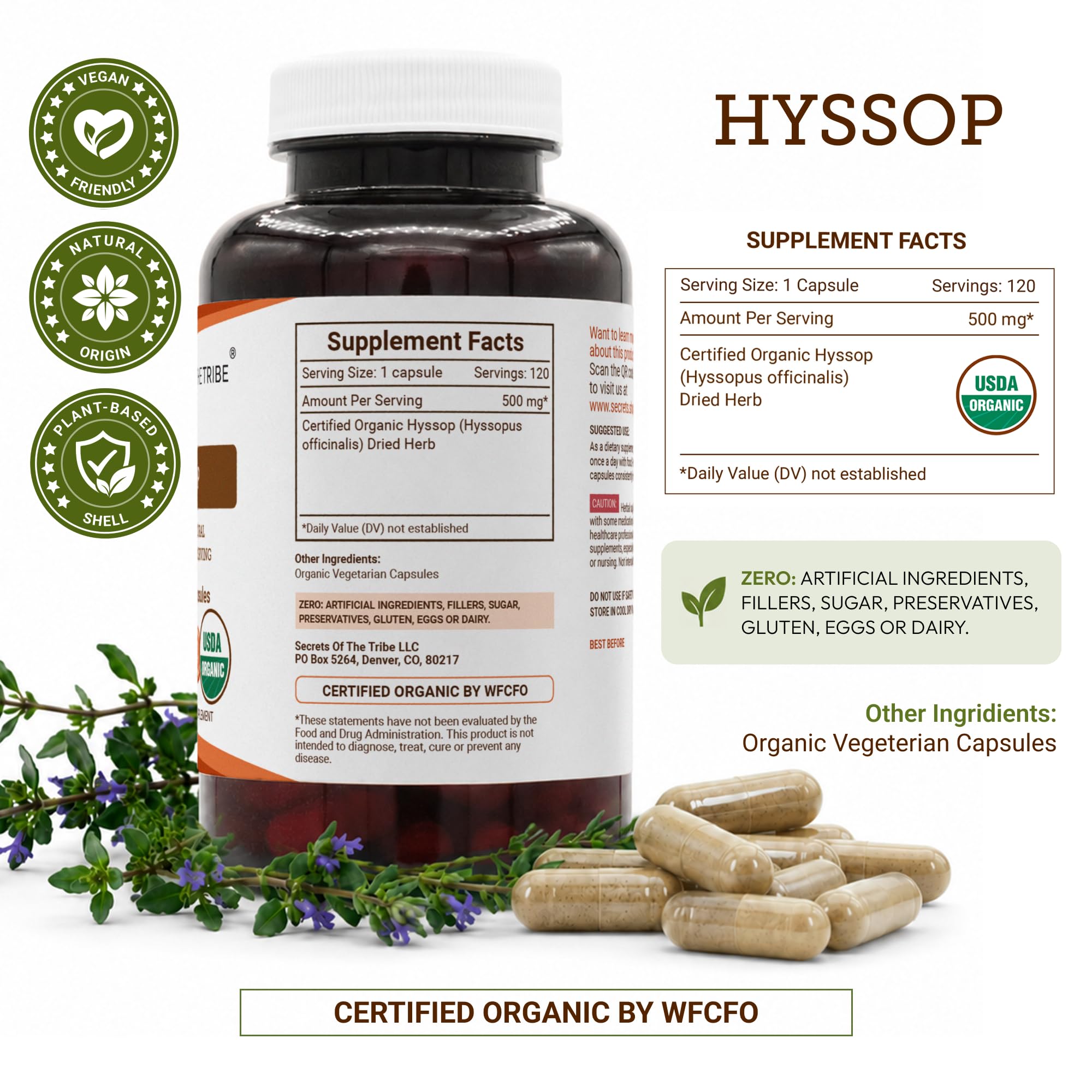 Organic hyssop for everyday health