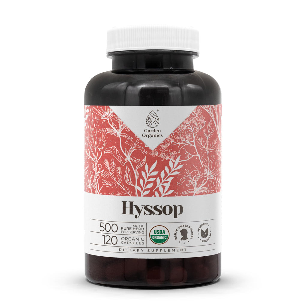 organic hyssop herbal supplement capsules