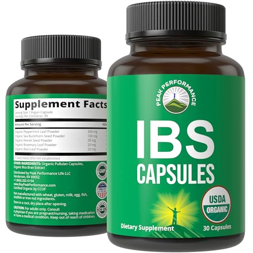 Organic IBS capsules with peppermint oil