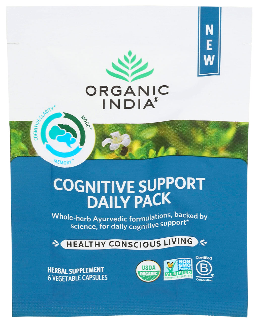 Organic India cognitive support supplements
