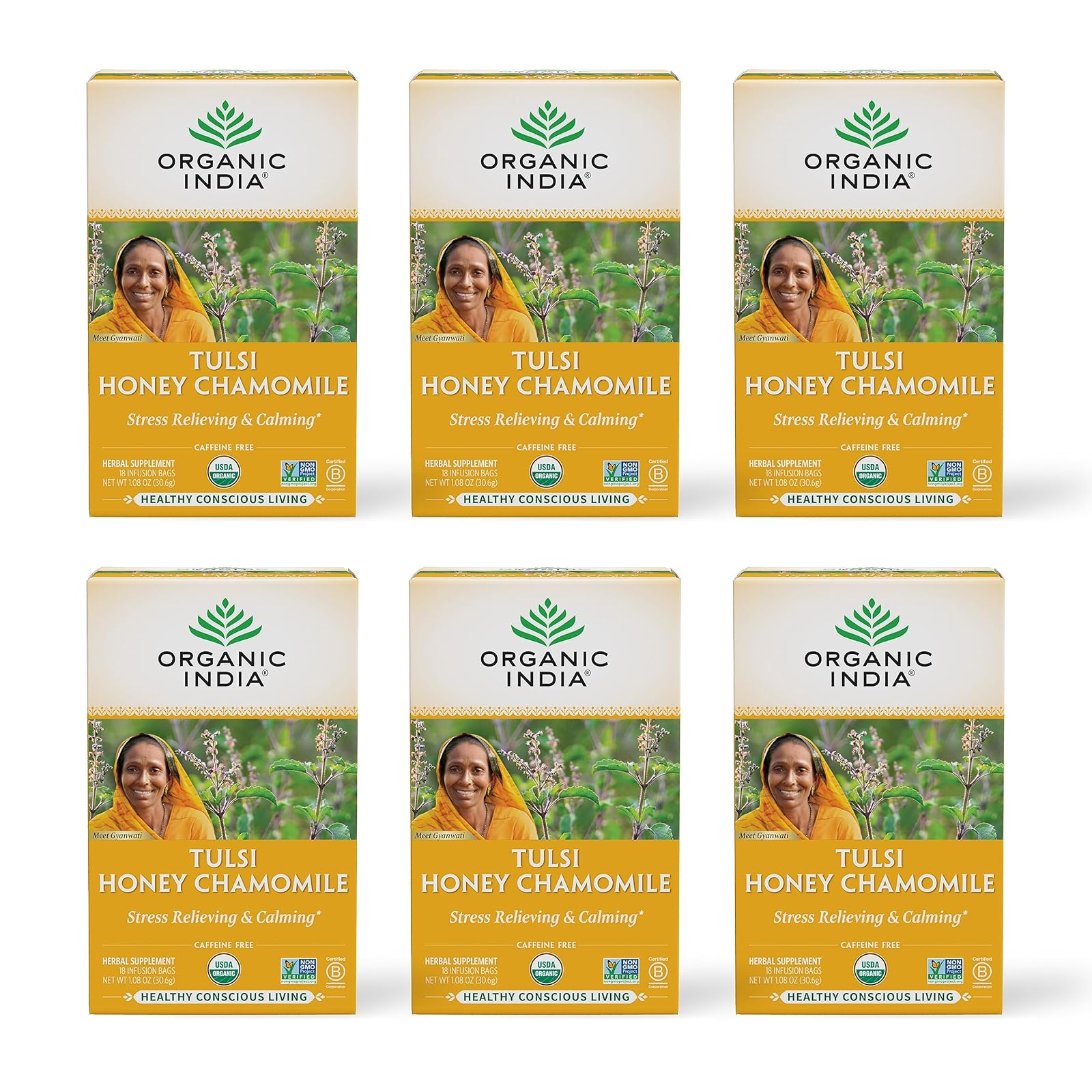 Organic India herbal tea infusion bags
